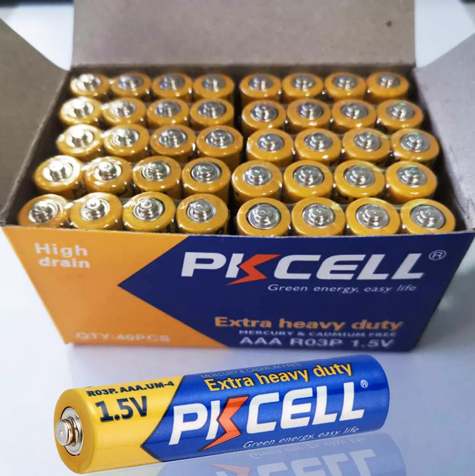 Extra Heavy Duty AAA Batteries PK Cell R03P E92 1.5v Carbon-Zinc for S ...