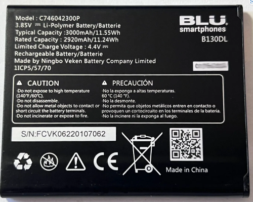 BLU View 2 B130DL B131DL C746042300P Cell Phone Battery – Battery World