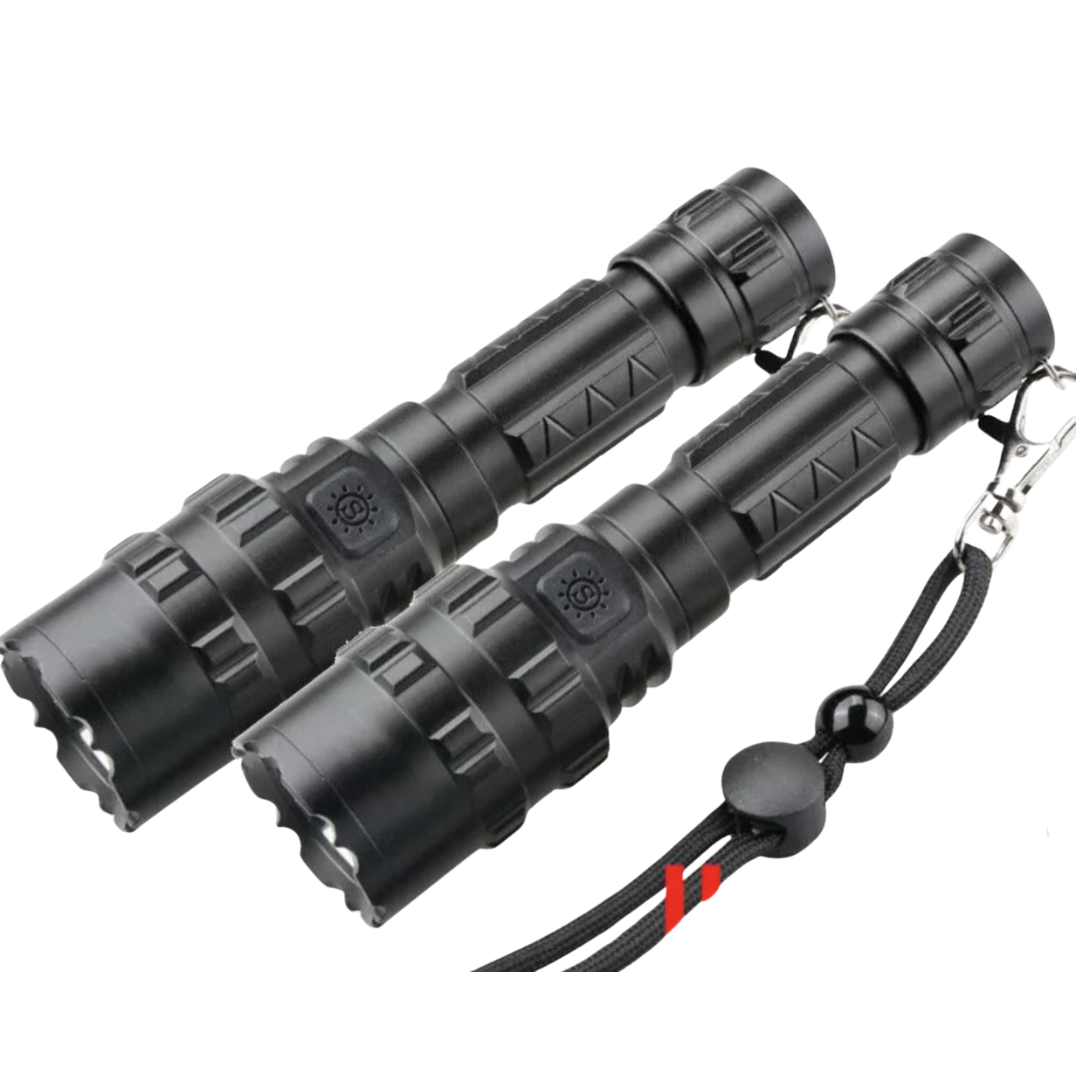 Commander Tactical Rechargeable Flashlights 2 Pack – Battery World